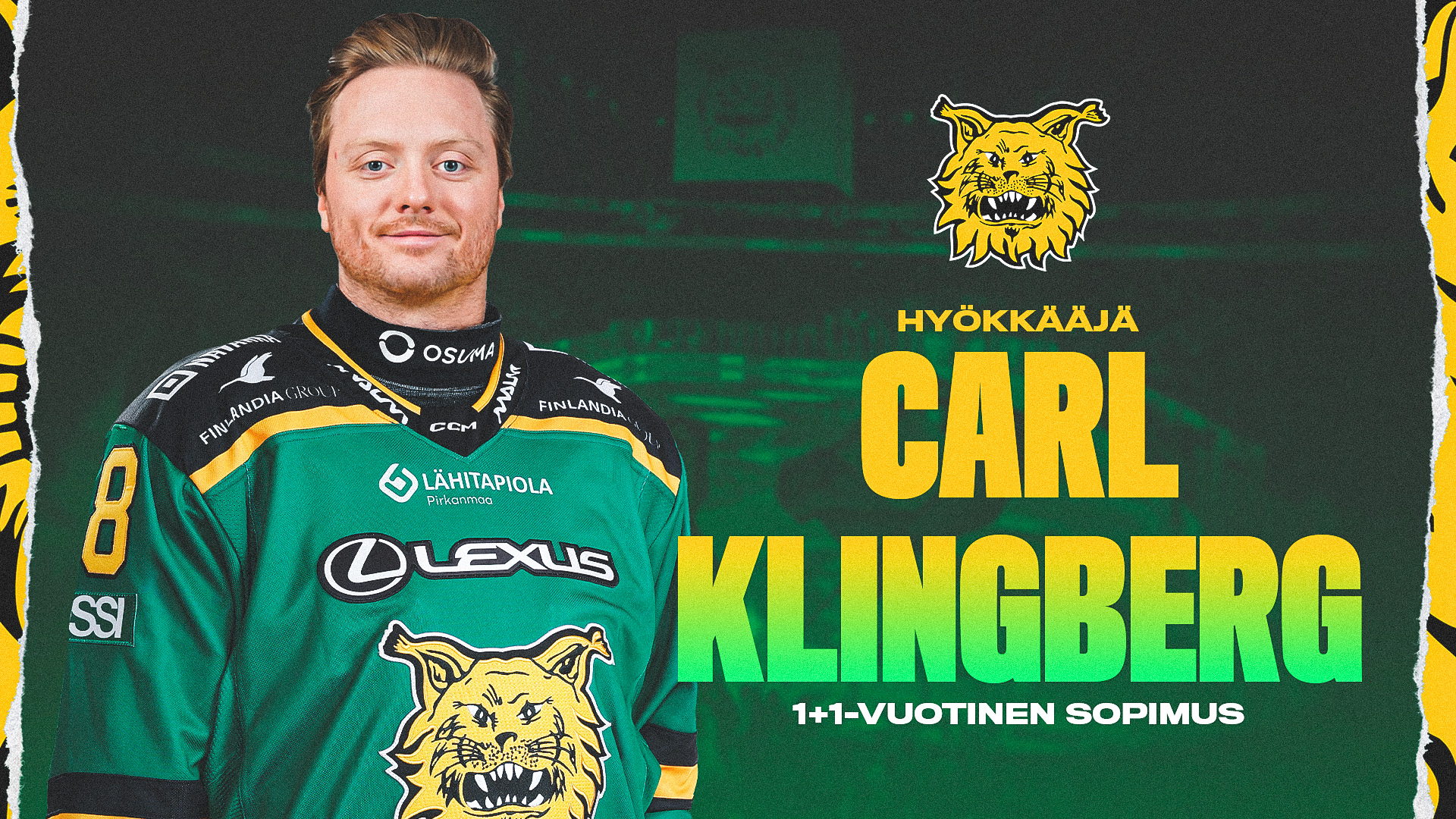 Ruotsalaishyökkääjä Carl Klingberg Ilveksen riveihin – Tampereen Ilves